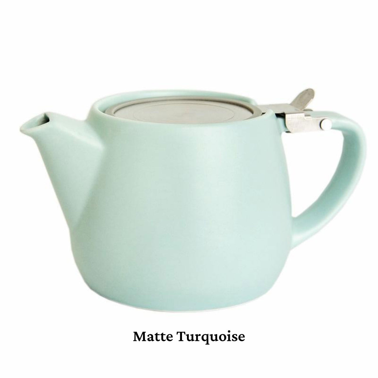 Pluto Teapot 16 oz - Matte Turquoise | TeaSource